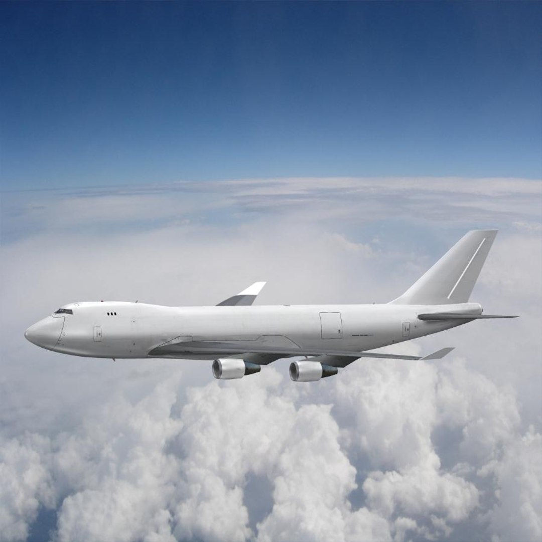 B747-400 Generic White 747 3d Model
