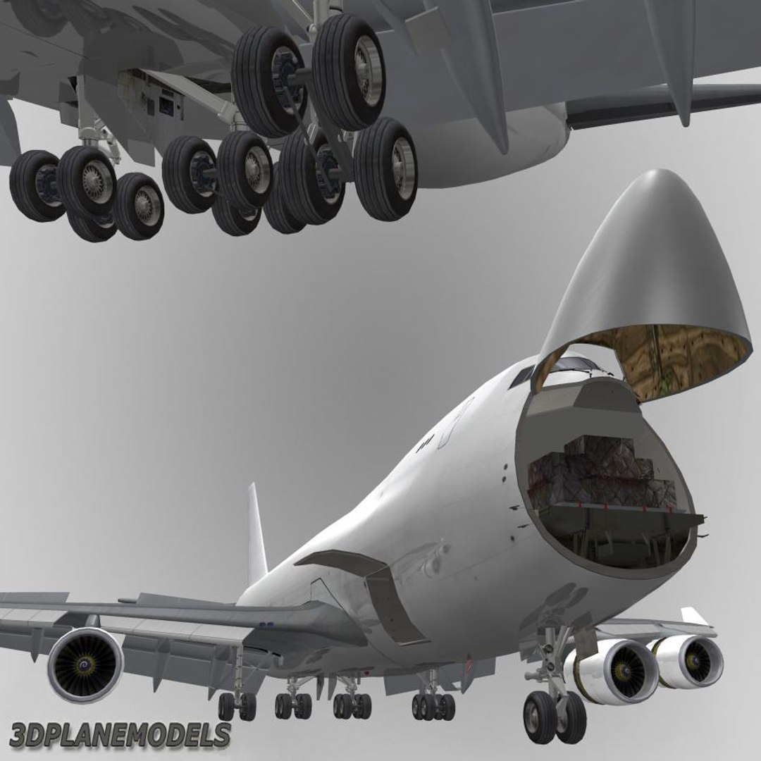 B747-400 Generic White 747 3d Model