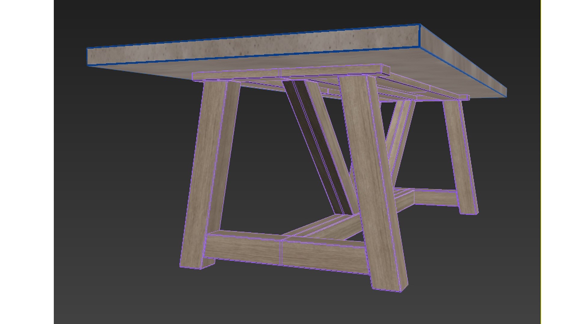 Restoration Hardware FRENCH BEAM CONCRETE TEAK RECTANGULAR DINING TABLE 3D Model - TurboSquid ...