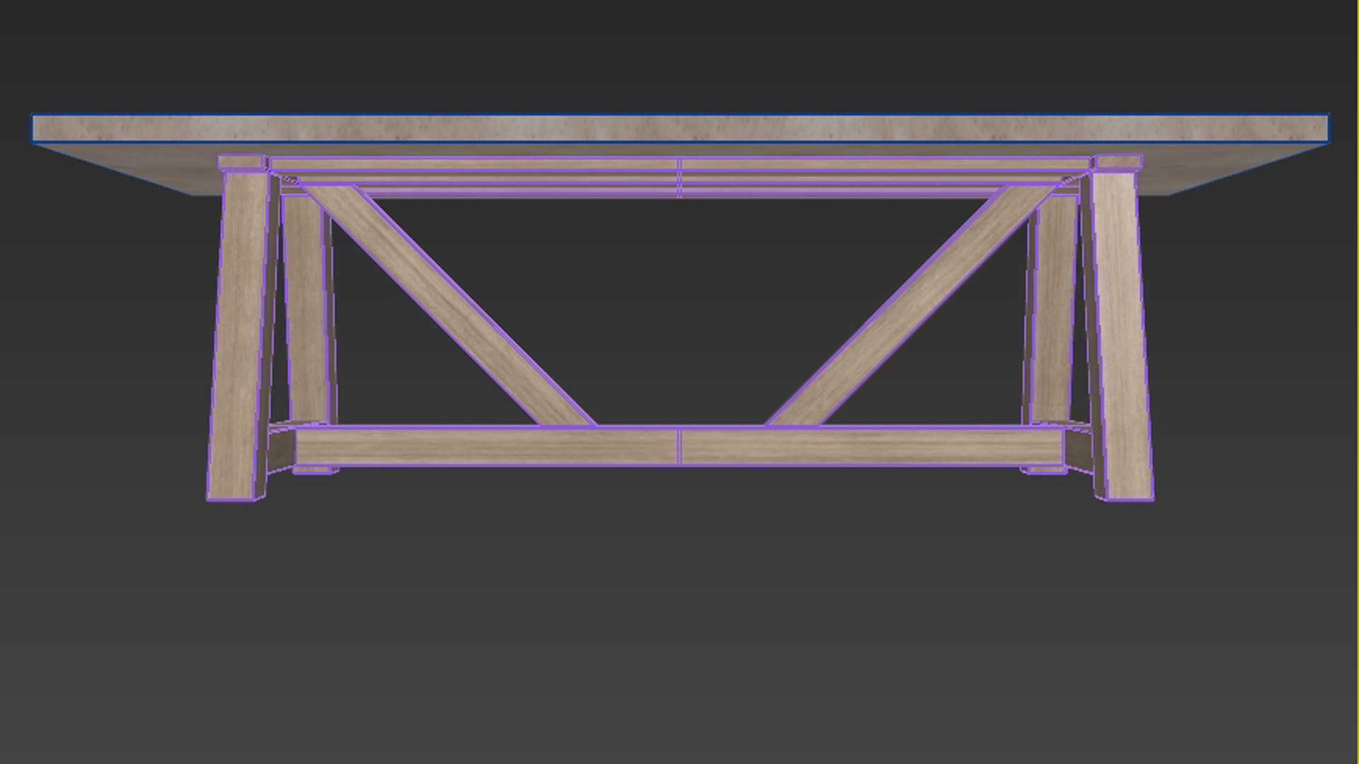 Restoration Hardware FRENCH BEAM CONCRETE TEAK RECTANGULAR DINING TABLE 3D Model - TurboSquid ...