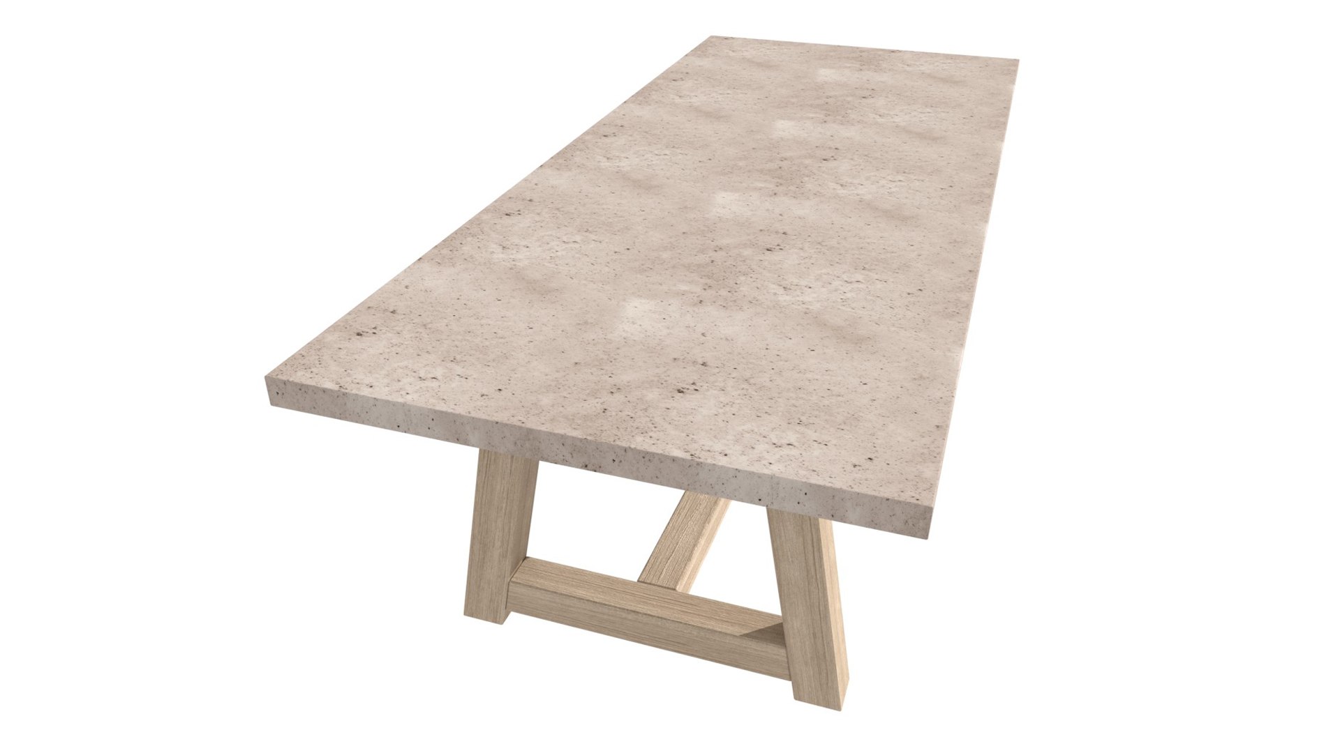 Restoration Hardware FRENCH BEAM CONCRETE TEAK RECTANGULAR DINING TABLE 3D Model - TurboSquid ...