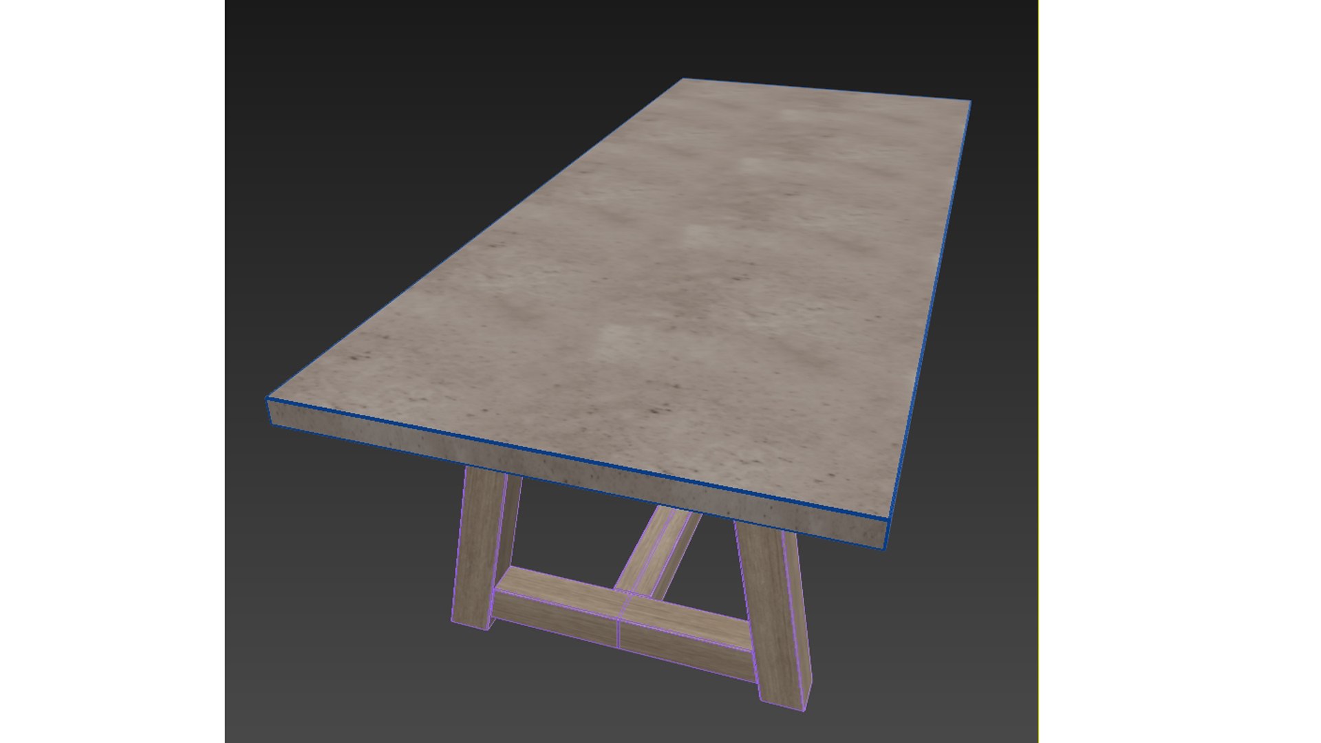 Restoration Hardware FRENCH BEAM CONCRETE TEAK RECTANGULAR DINING TABLE 3D Model - TurboSquid ...