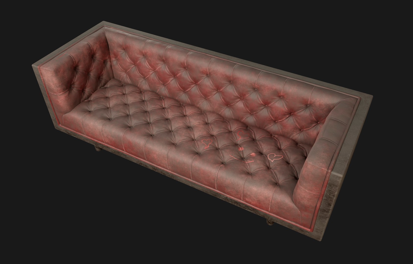 3D Model Baughman Style Walnut Encased Sofa - TurboSquid 2209802