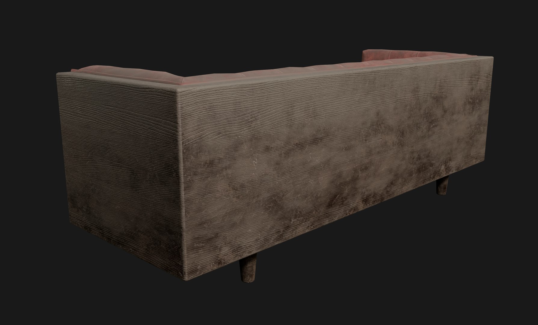 3D Model Baughman Style Walnut Encased Sofa - TurboSquid 2209802