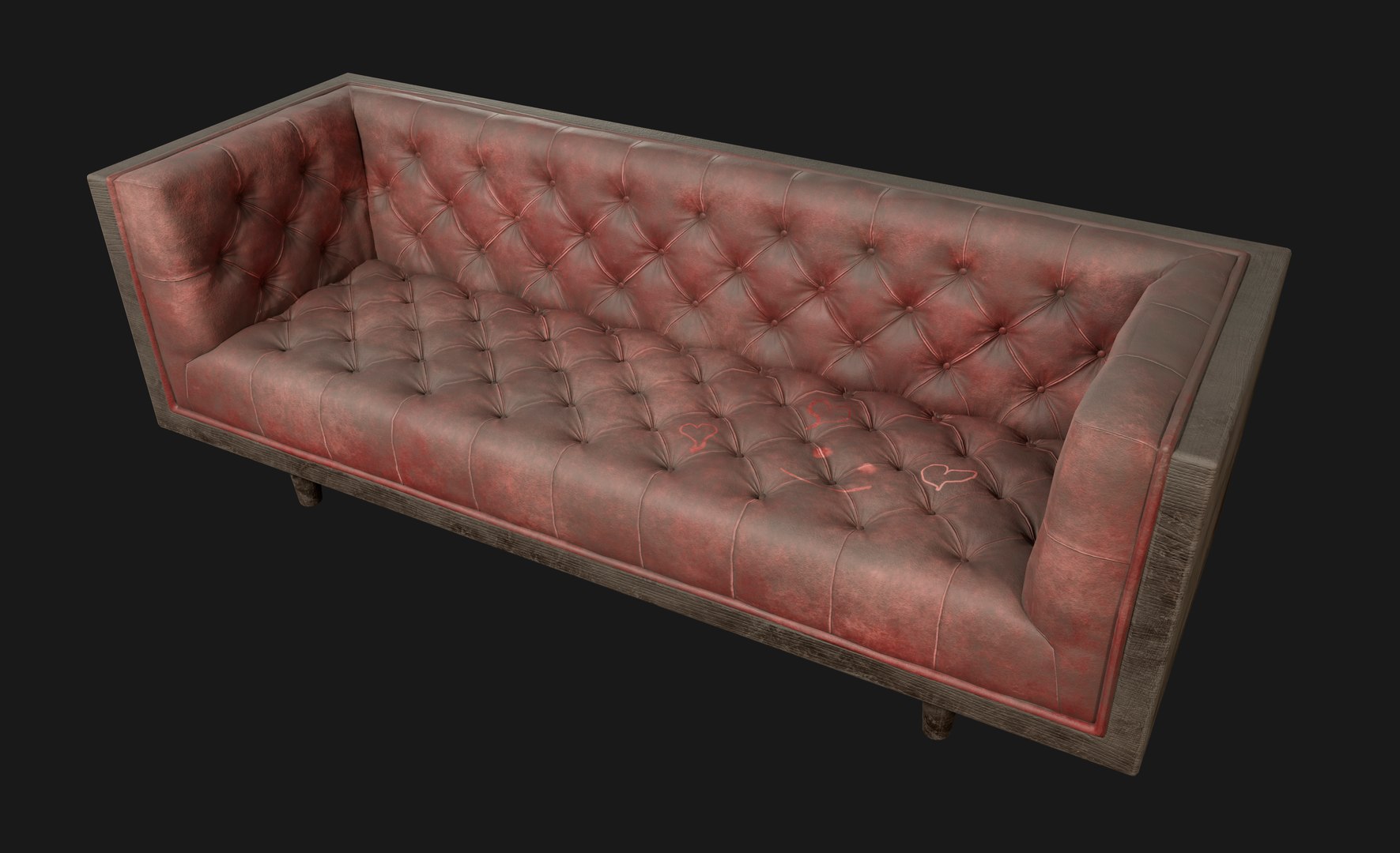 3D Model Baughman Style Walnut Encased Sofa - TurboSquid 2209802