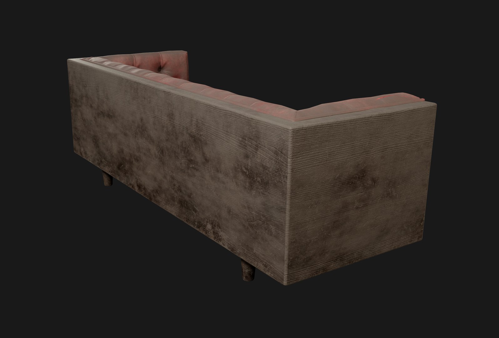 3D Model Baughman Style Walnut Encased Sofa - TurboSquid 2209802