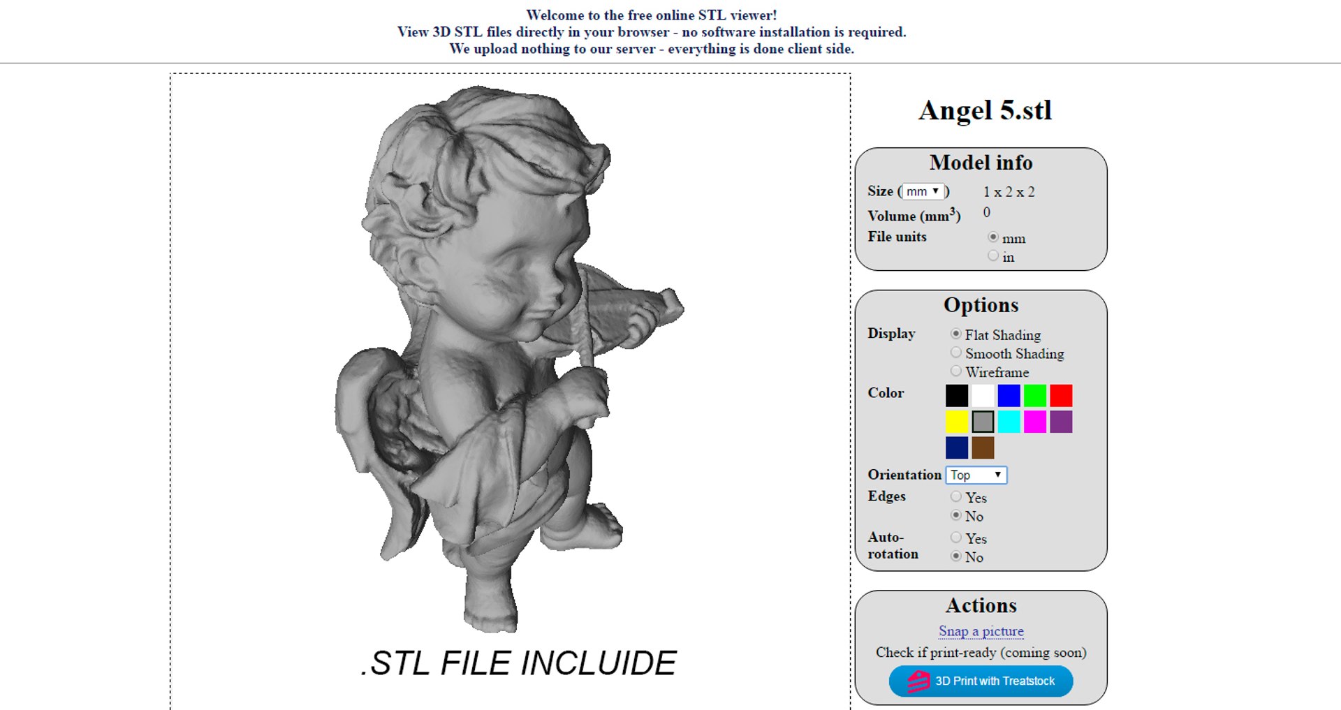 3d model angel stone