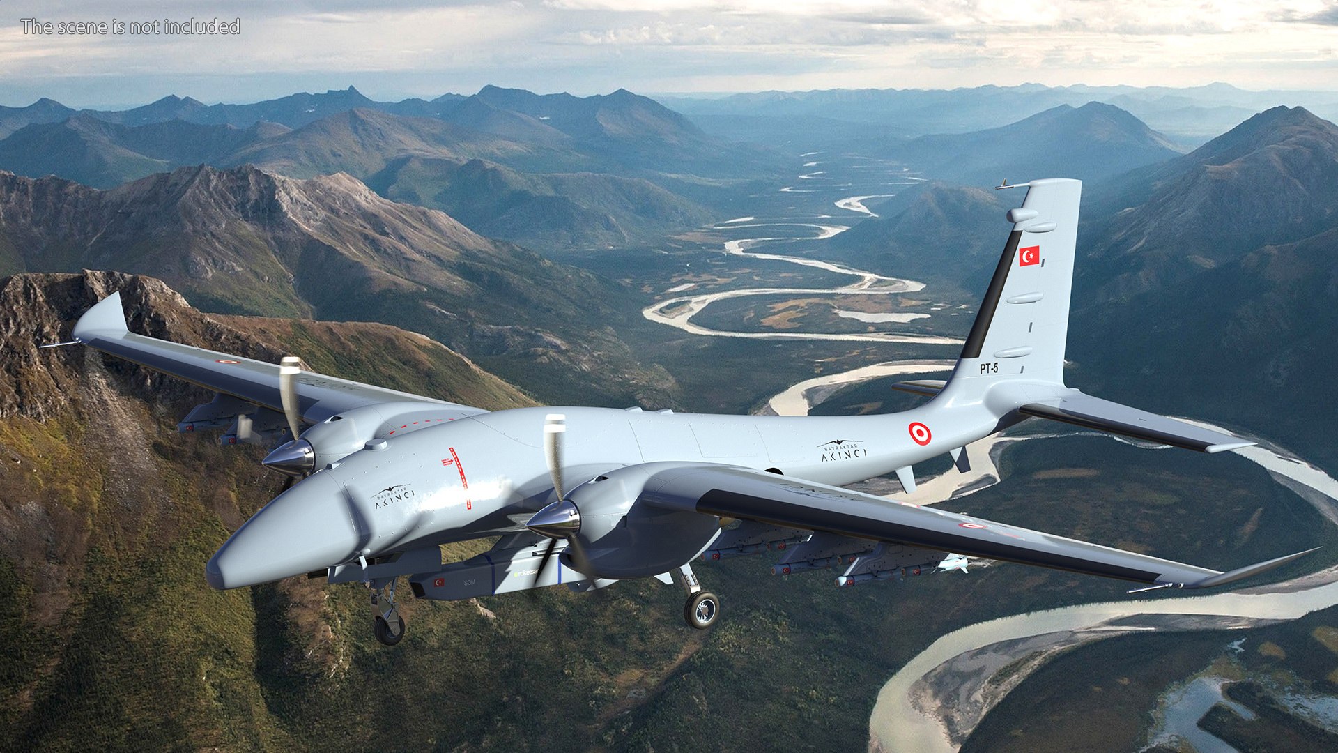 3D Model Baykar Bayraktar Akinci Combat Drone - TurboSquid 2133384