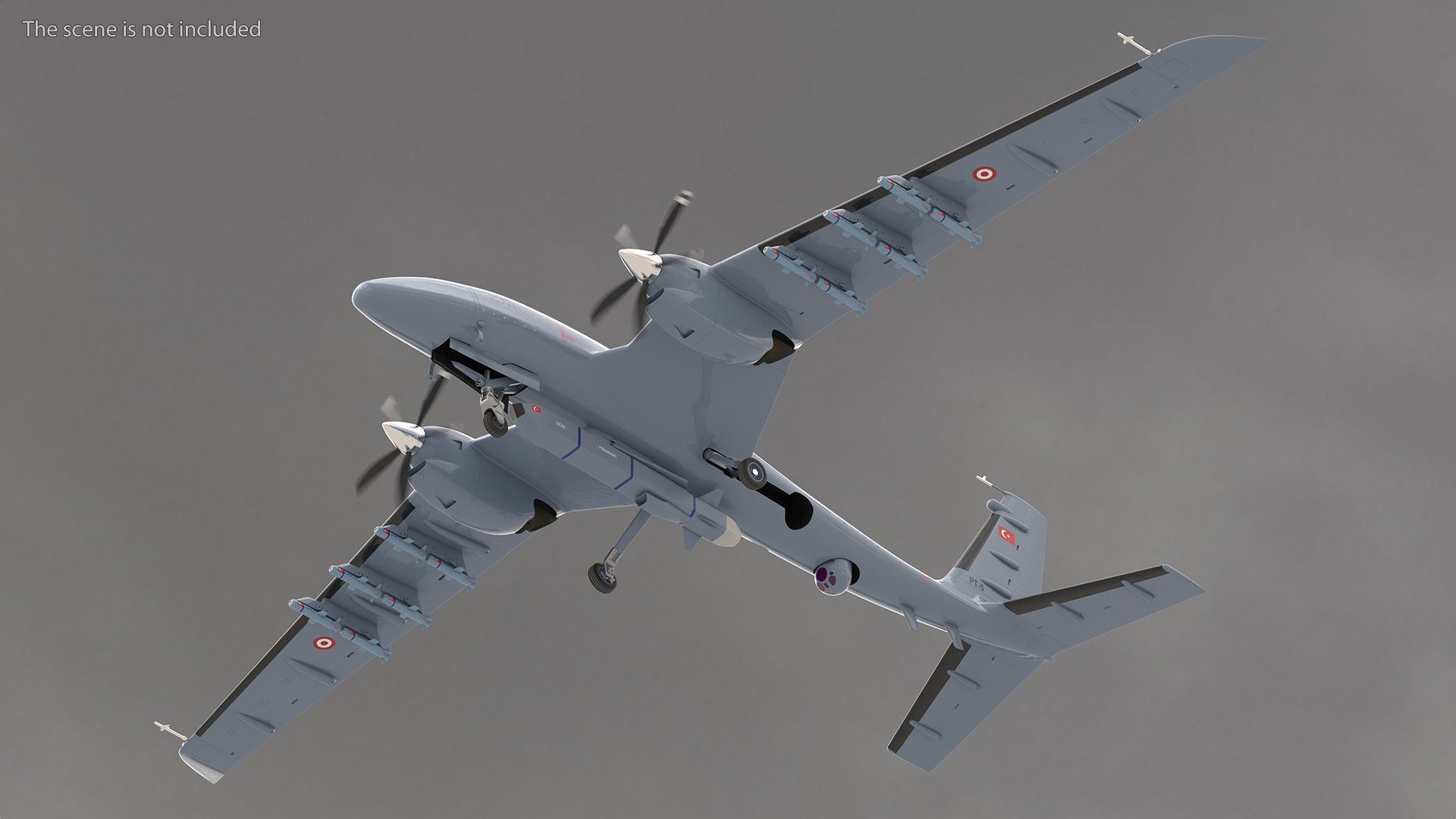 3D Model Baykar Bayraktar Akinci Combat Drone - TurboSquid 2133384