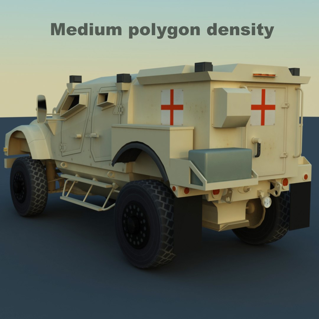 3d m-atv military ambulance model