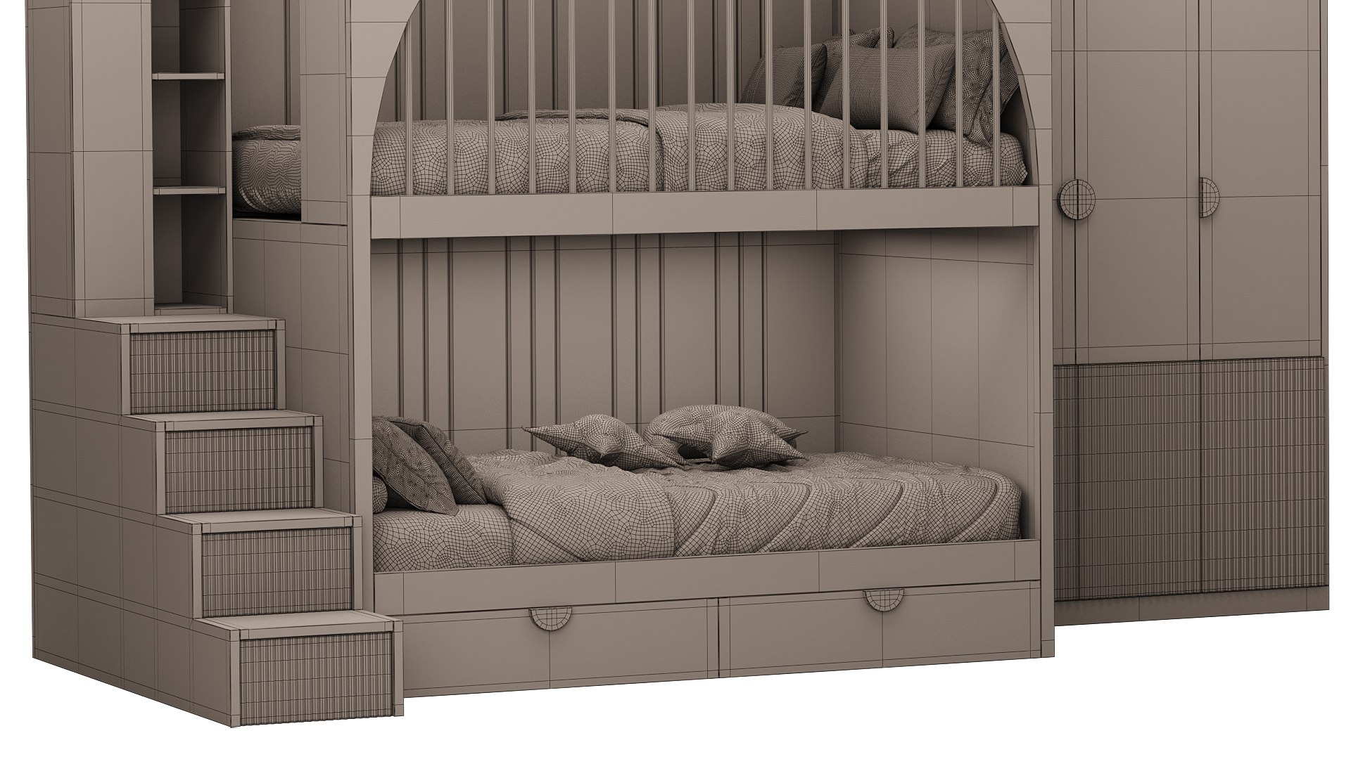 3D Childrens-bunk-bed-26 Model - TurboSquid 2367566