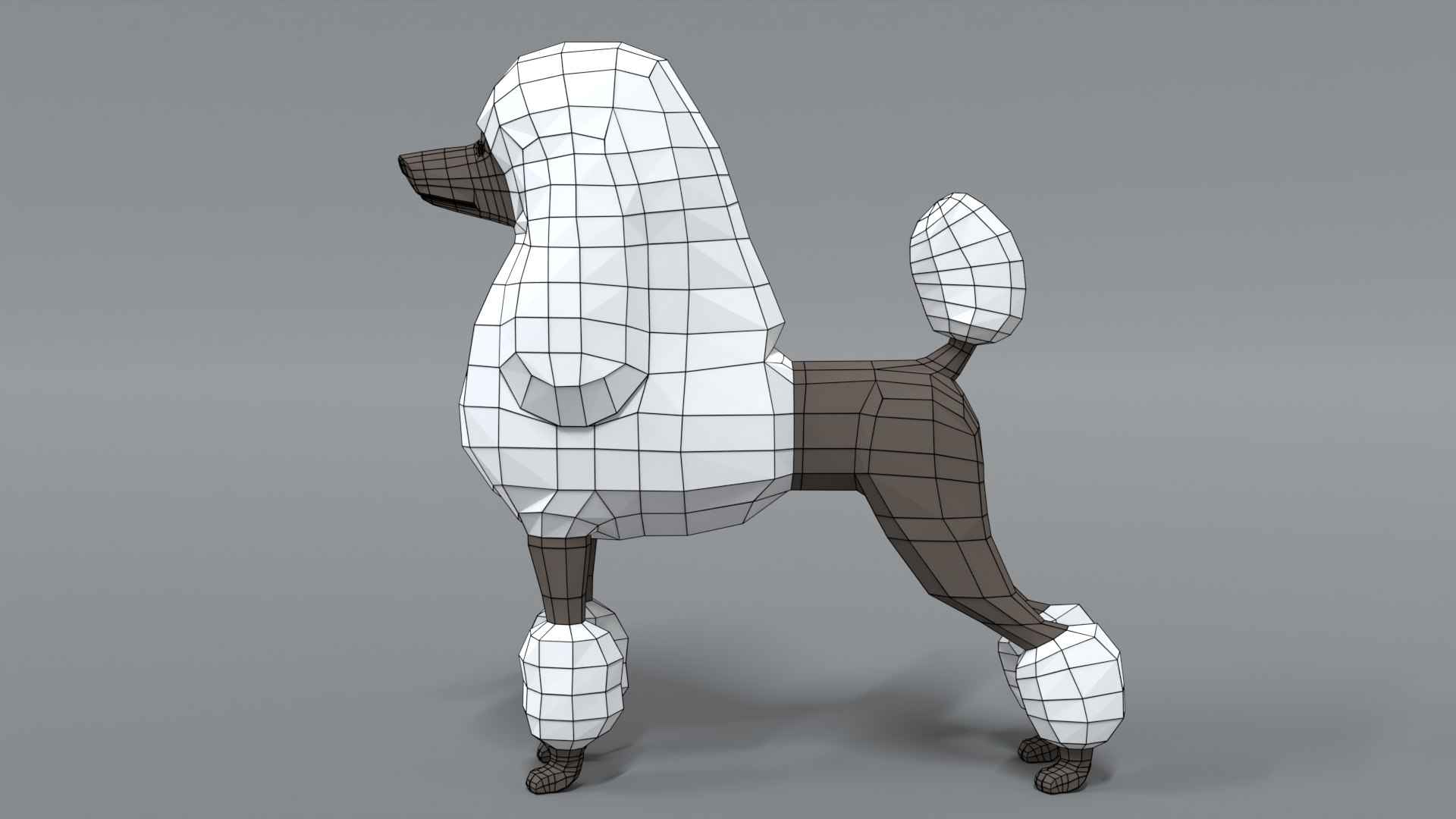 Low Poly Cartoon Standard Poodle Dog 3D - TurboSquid 1811059