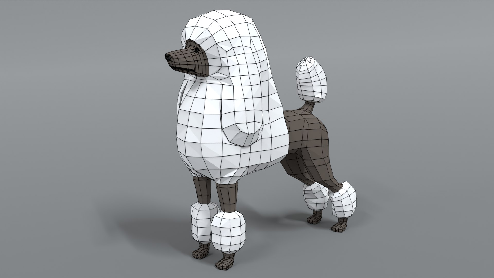 Low Poly Cartoon Standard Poodle Dog 3D - TurboSquid 1811059