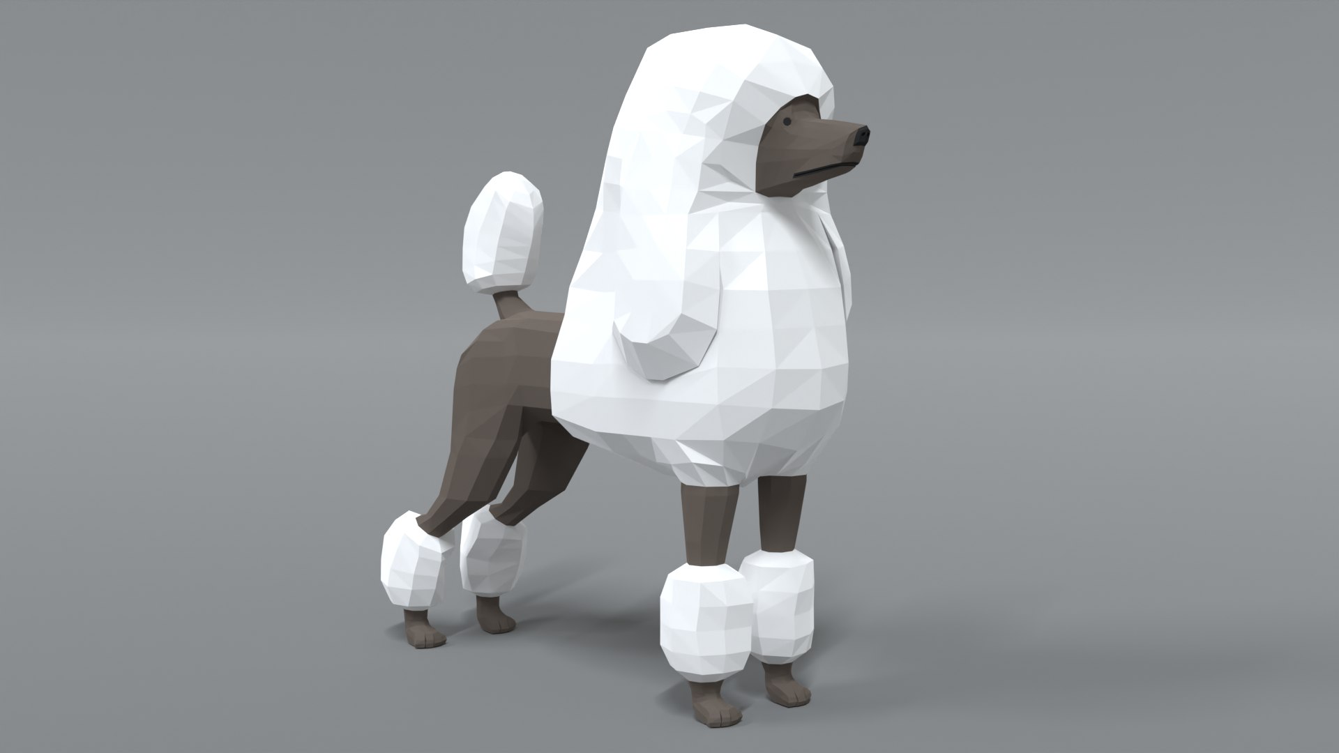 Low Poly Cartoon Standard Poodle Dog 3D - TurboSquid 1811059
