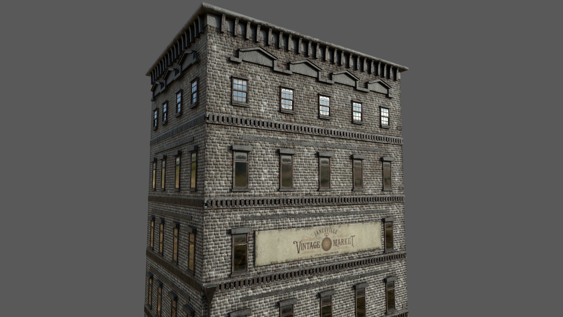 3D Old New York Buildings 1930 6 Antique Store Model - TurboSquid 2036910