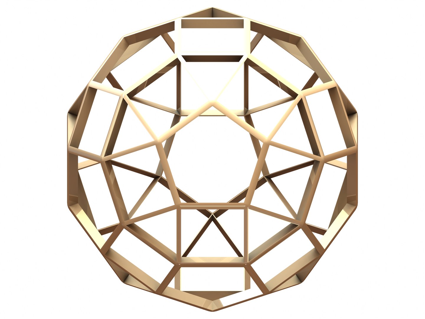 Wireframe Shape Rhombicosidodecahedron 3D Model - TurboSquid 2176044