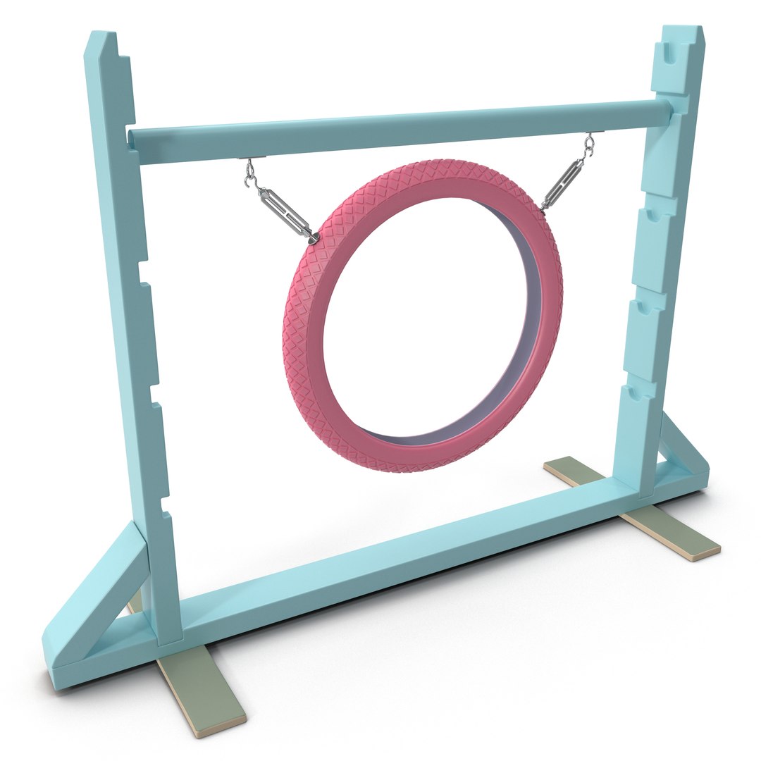 3d dog agility tire jump model