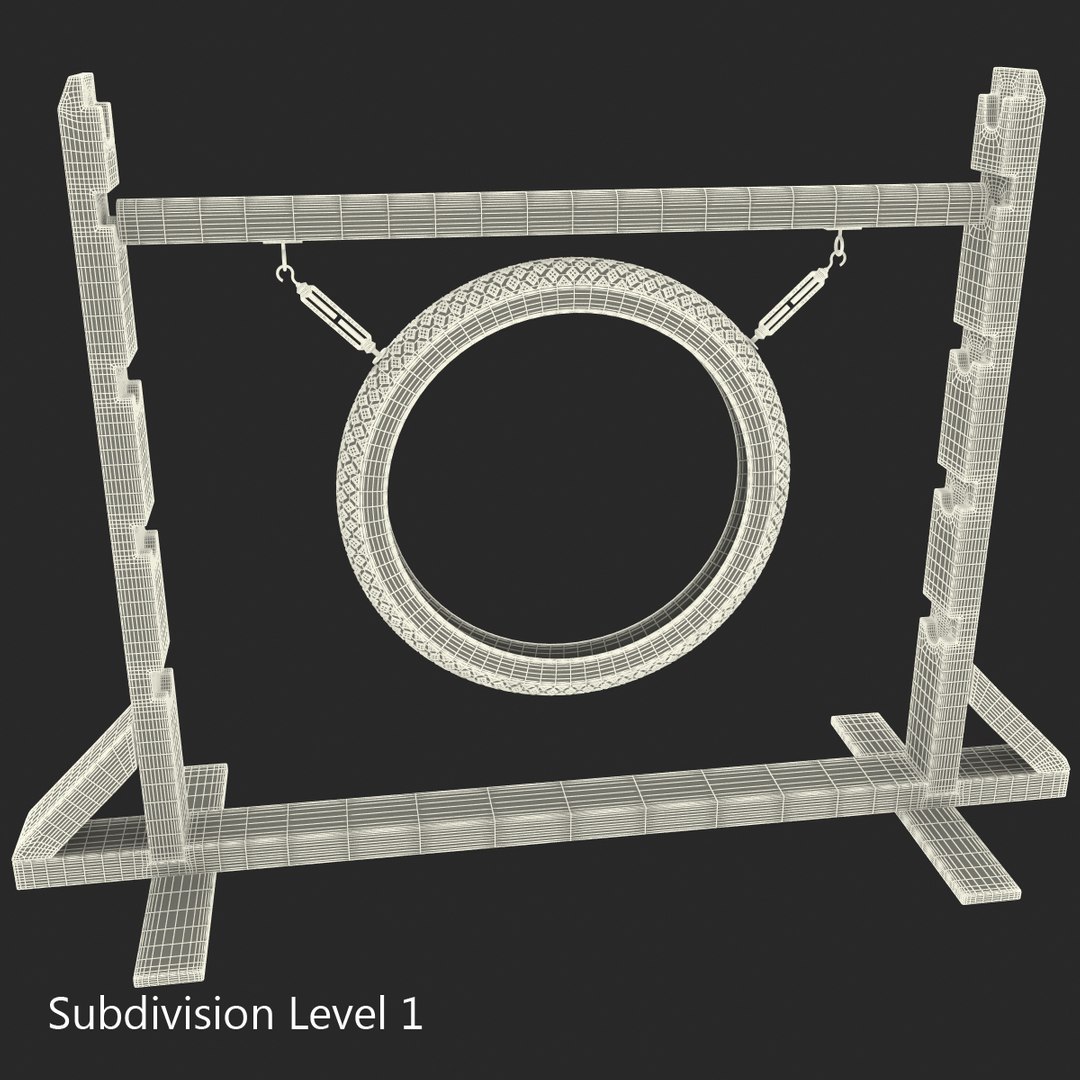 3d dog agility tire jump model