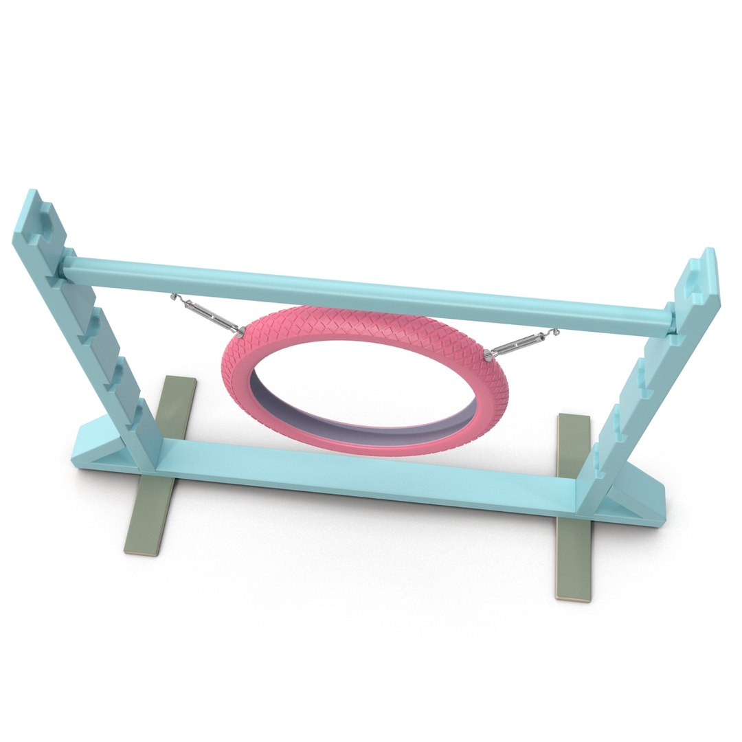 3d dog agility tire jump model