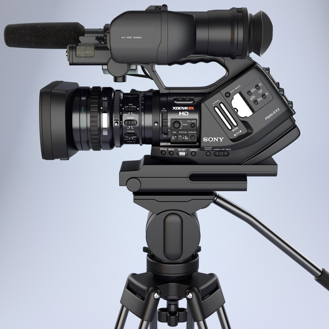 3d Sony Xdcam-ex Pmw Hdcam Model