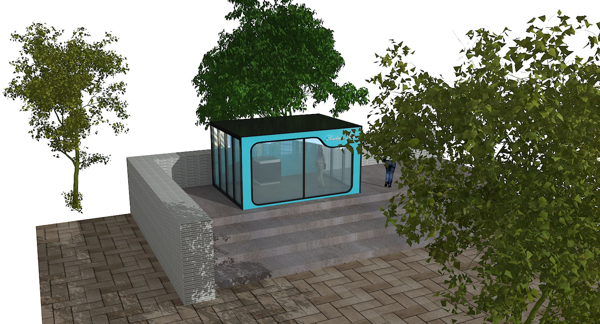 3D smoking station - TurboSquid 1431934