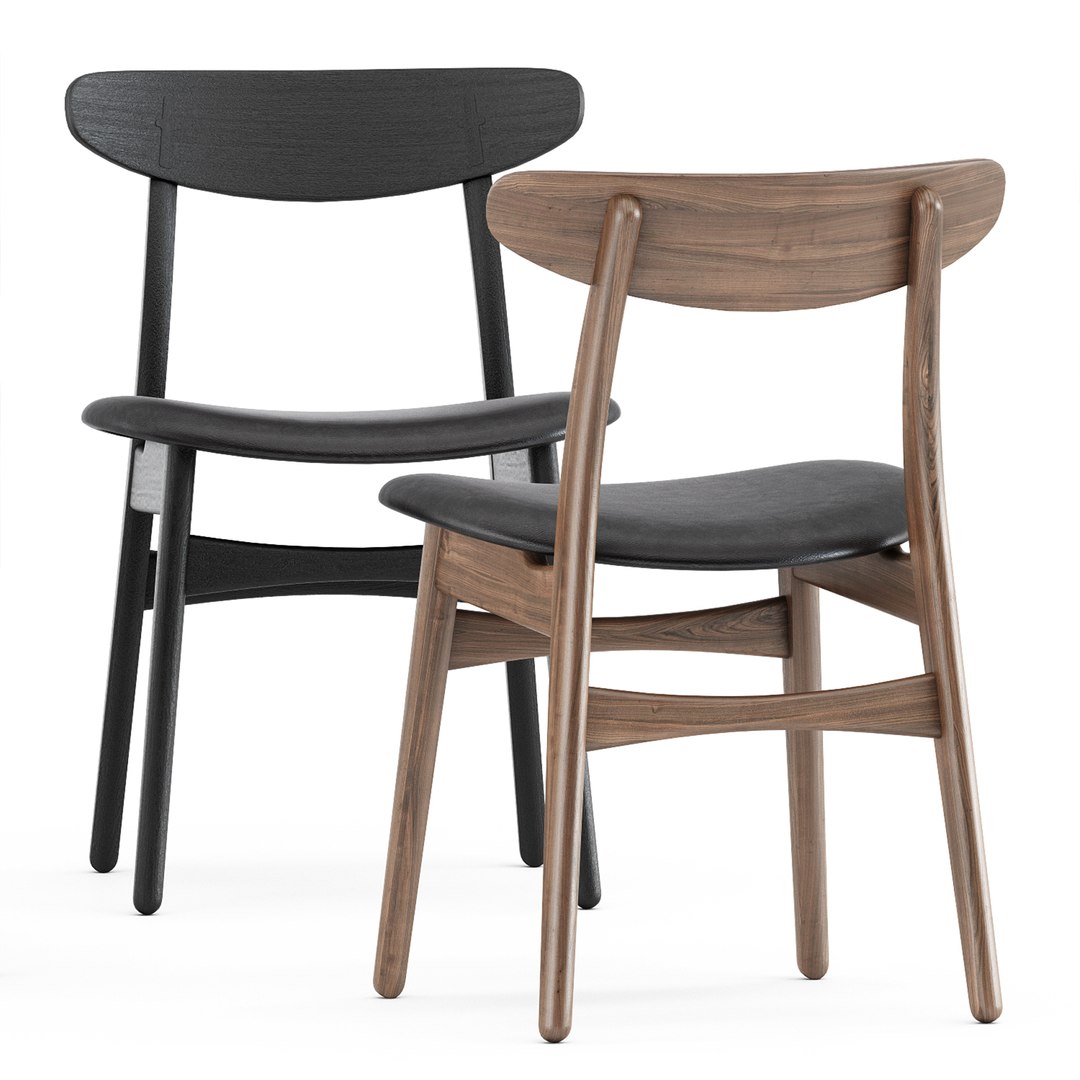 3D model CH337 dining table and CH30P chair - TurboSquid 1797456