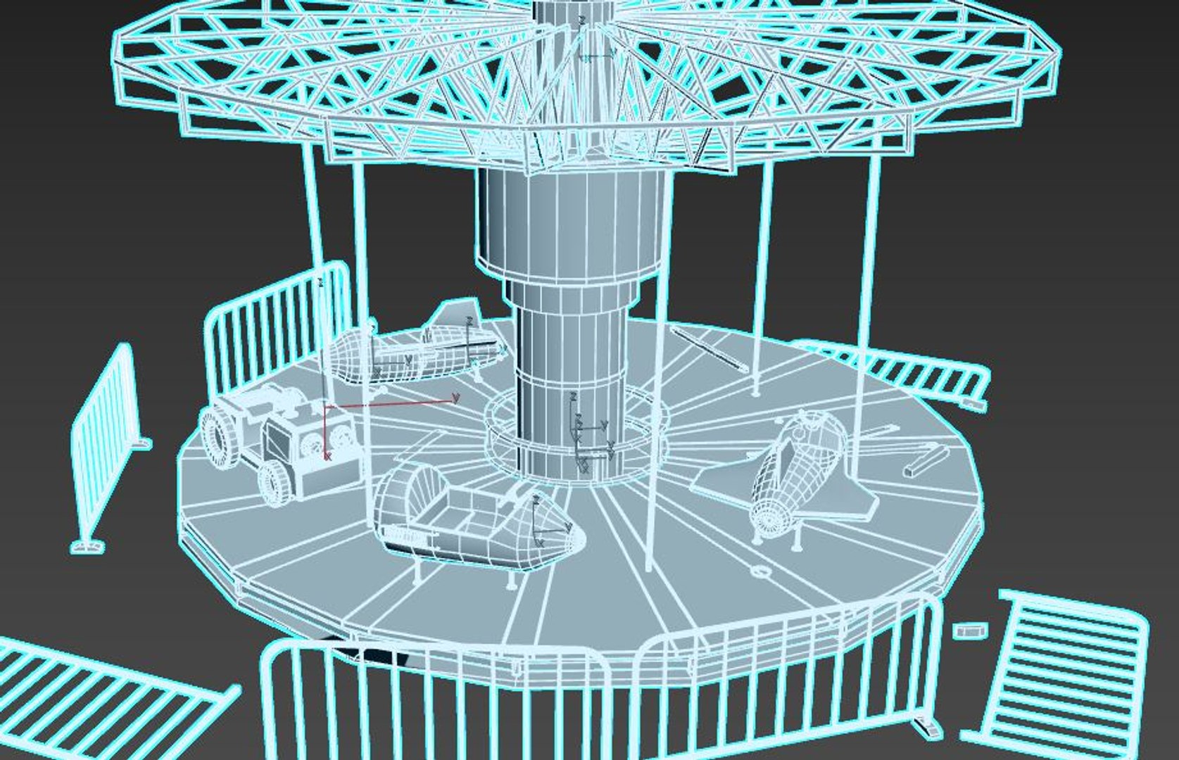 Abandoned Amusement Park Collection. Model - TurboSquid 1980265