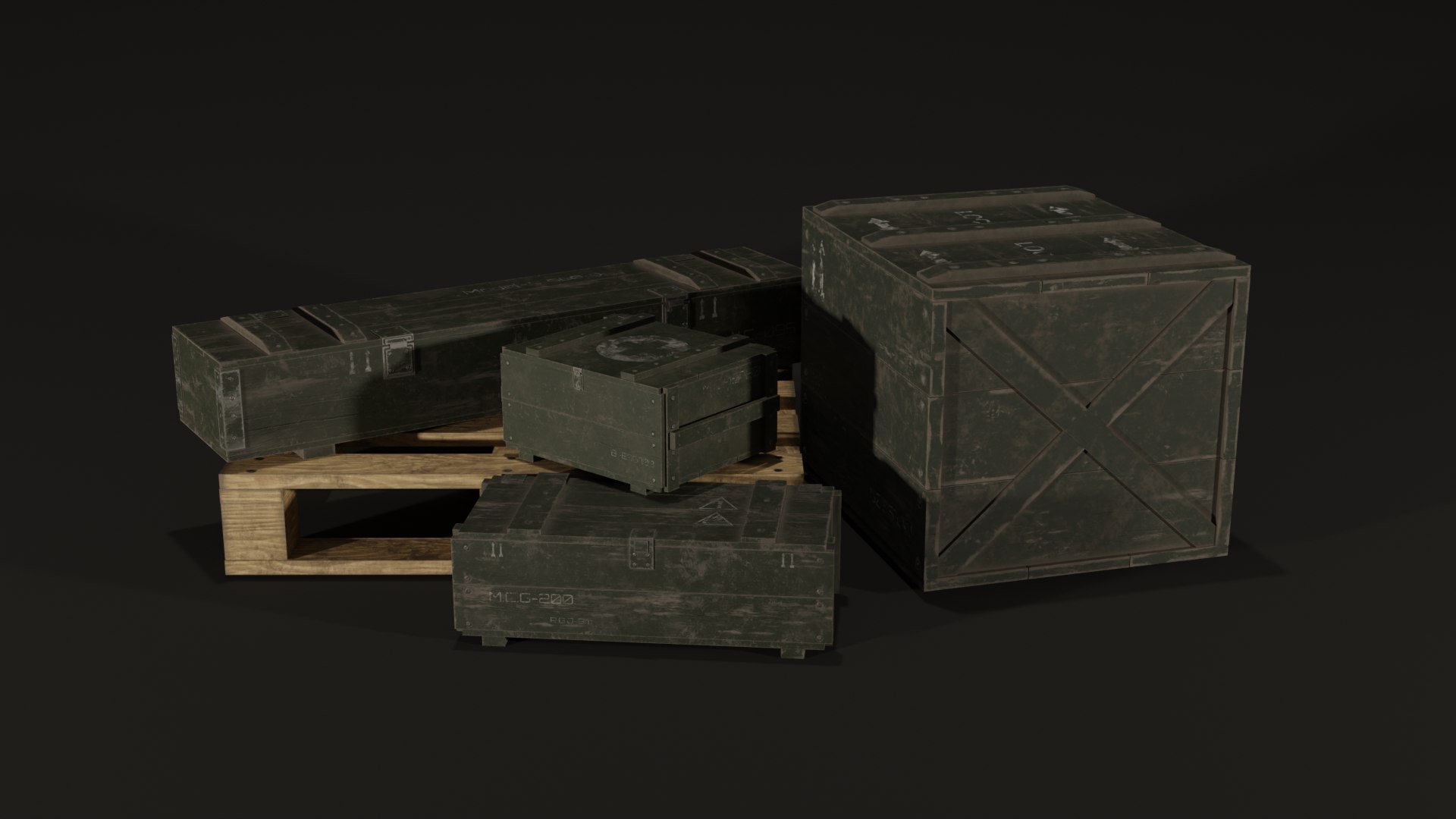 3D Military Boxes Model - TurboSquid 1907581