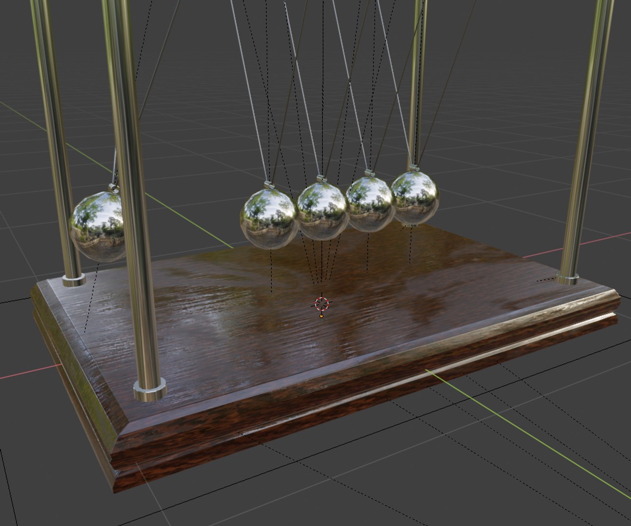 Newtons Pendulum Cradle Ball 3D Model - TurboSquid 1390142