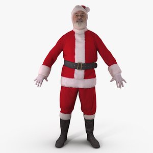 santa gift people human 3d model