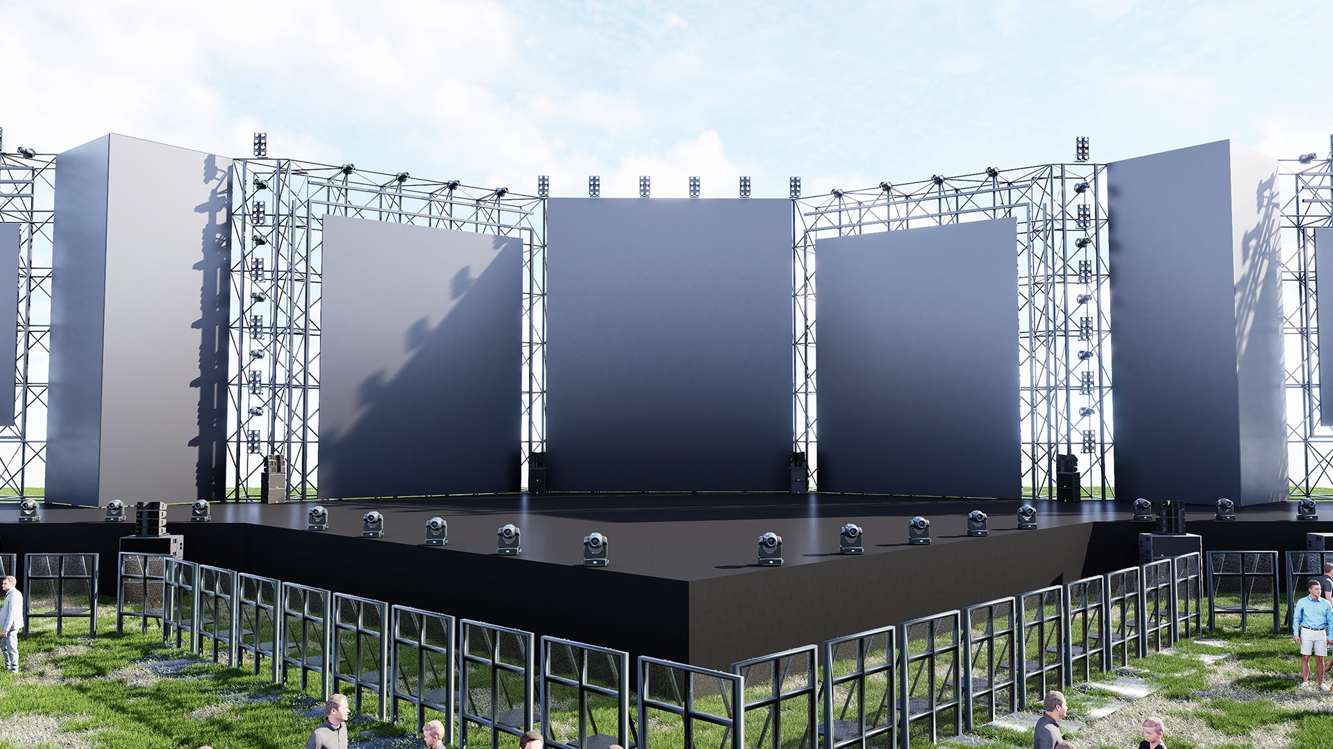 Concert Festival Stage Event 3D Model - TurboSquid 2223486