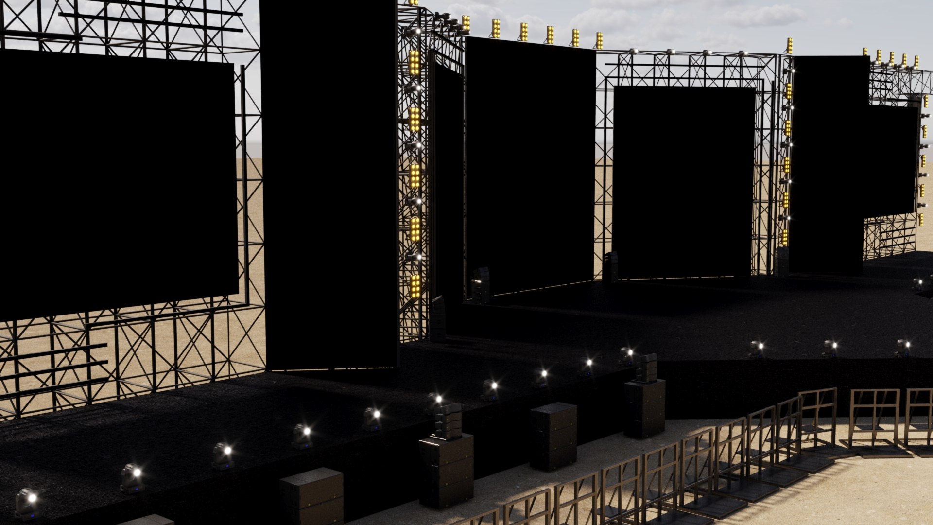 Concert Festival Stage Event 3D Model - TurboSquid 2223486