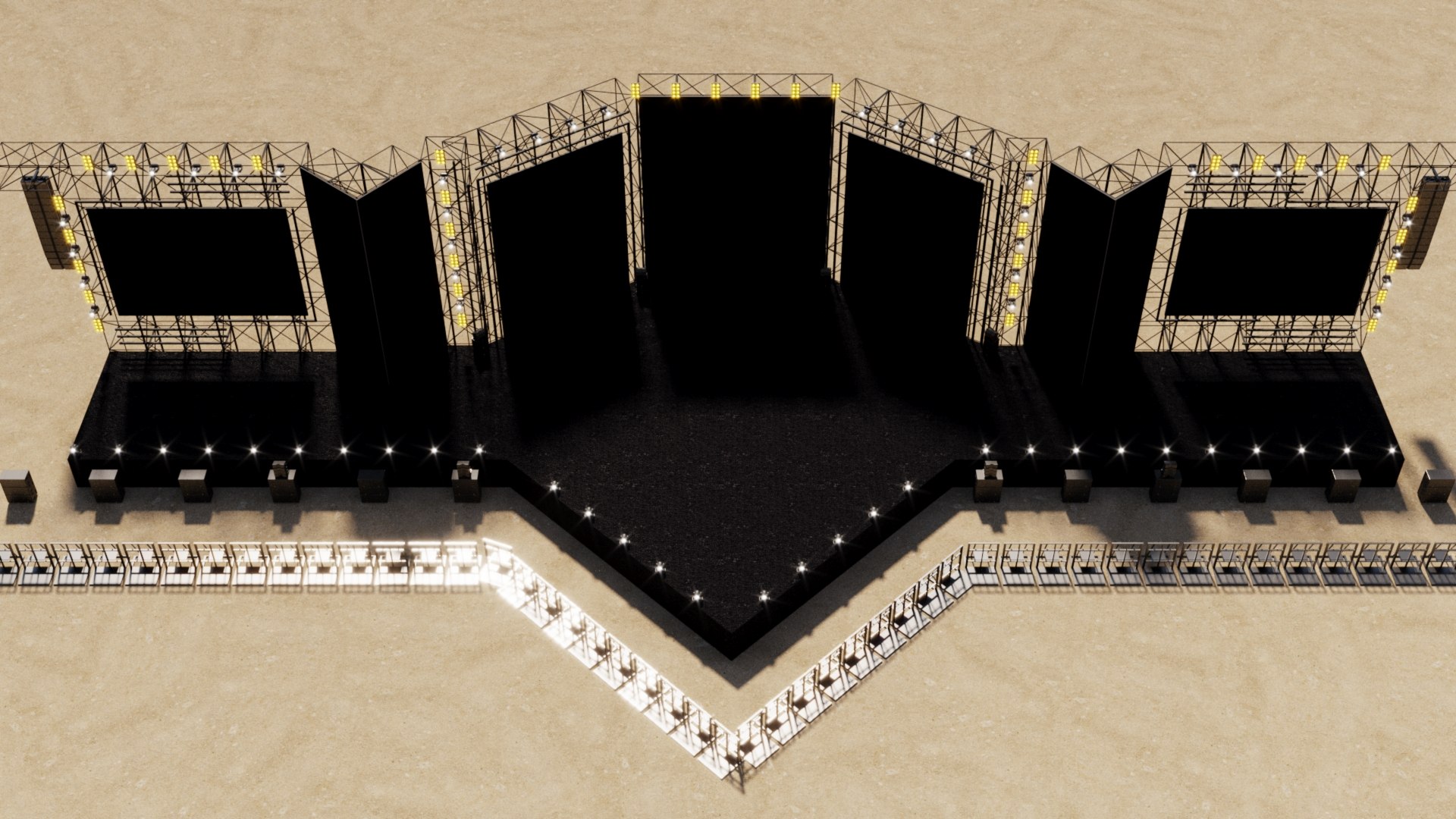 Concert Festival Stage Event 3D Model - TurboSquid 2223486