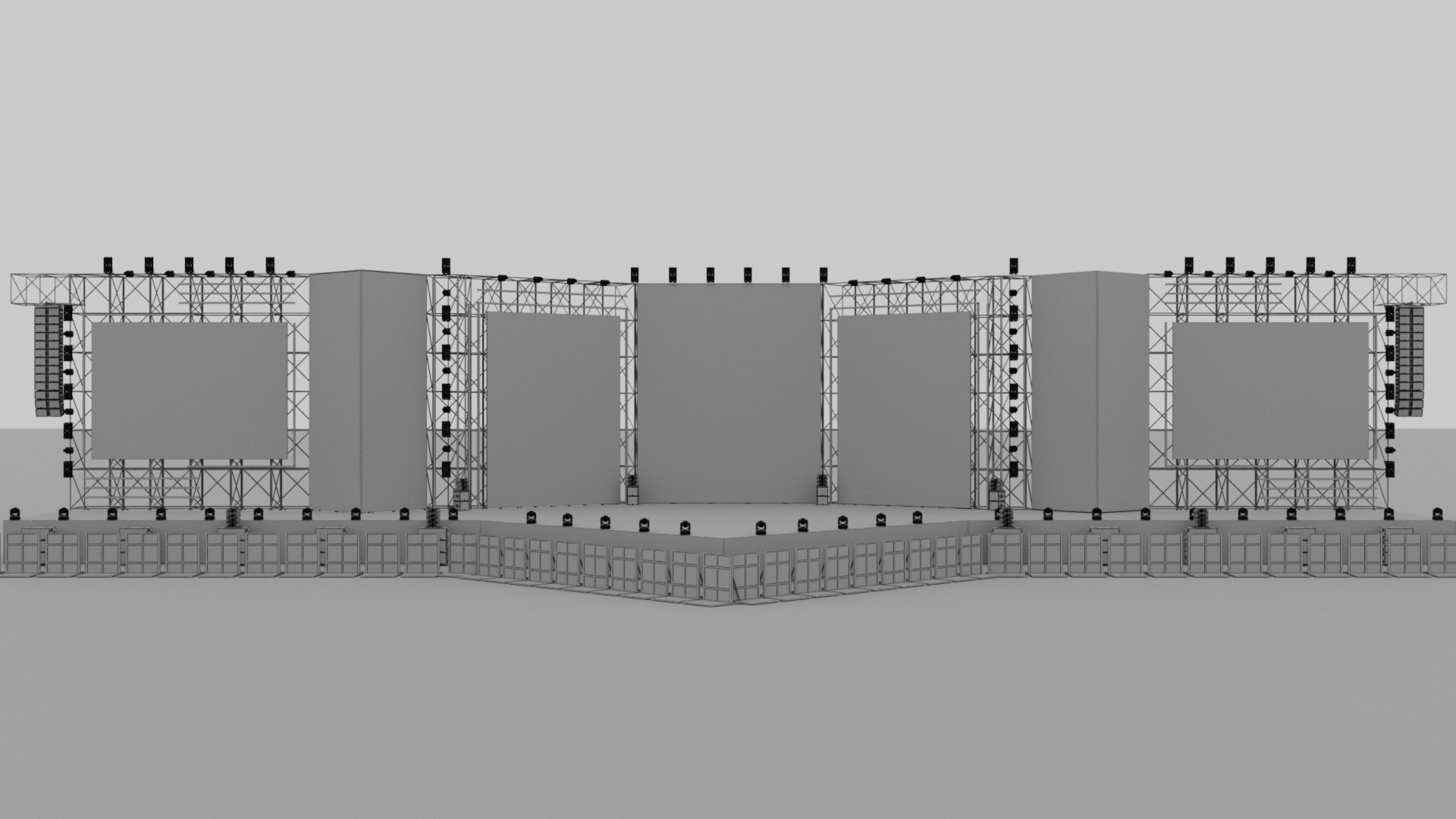 Concert Festival Stage Event 3D Model - TurboSquid 2223486