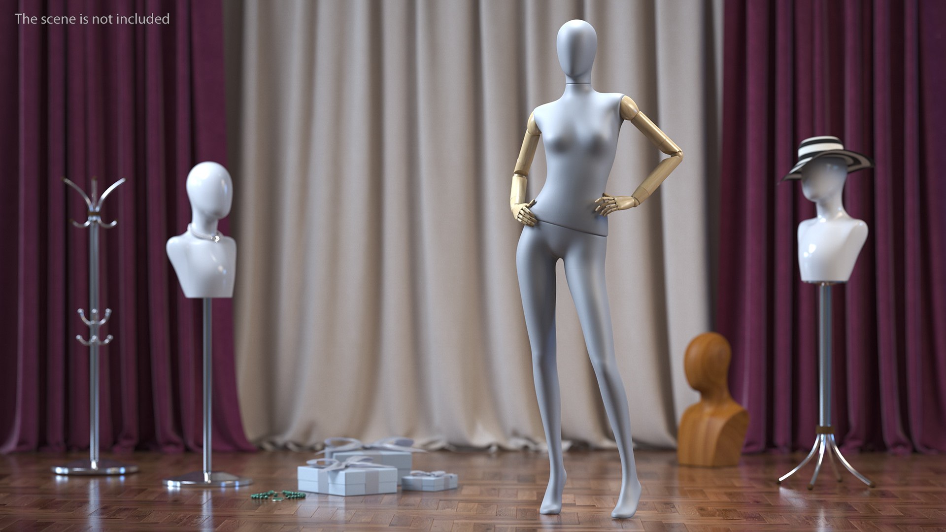 3D Flexible Female Mannequin Standing Pose Satin Grey - TurboSquid 1848623