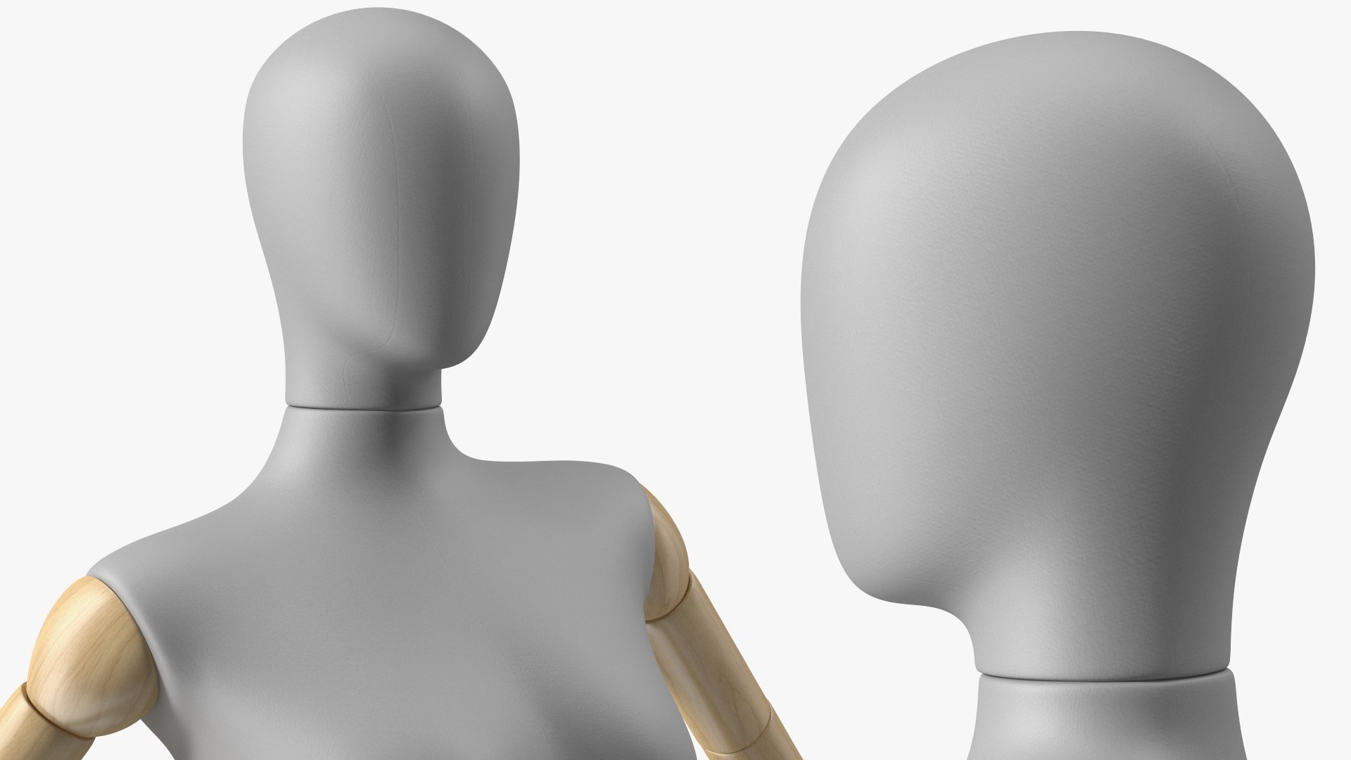 3D Flexible Female Mannequin Standing Pose Satin Grey - TurboSquid 1848623