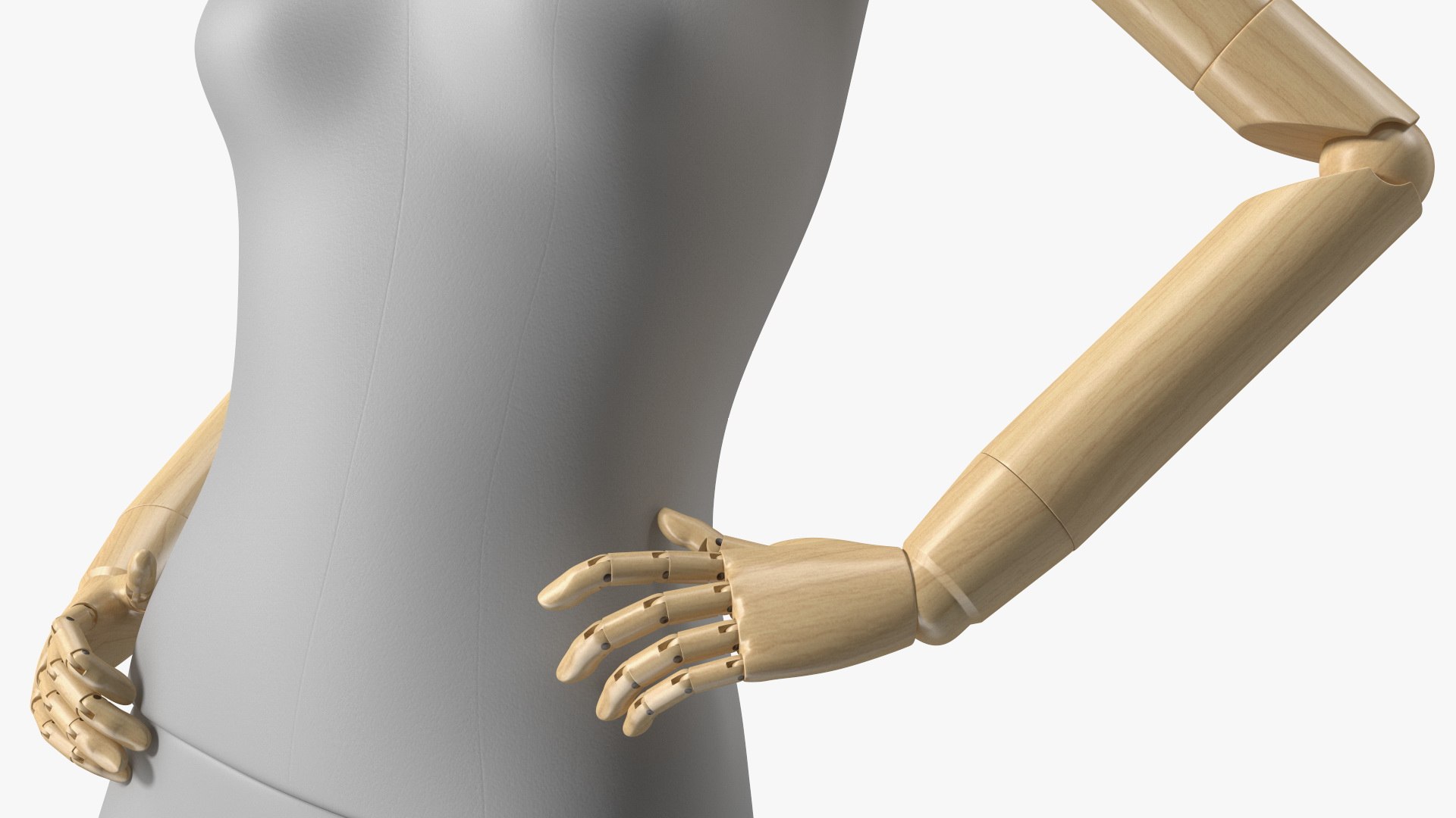 3D Flexible Female Mannequin Standing Pose Satin Grey - TurboSquid 1848623