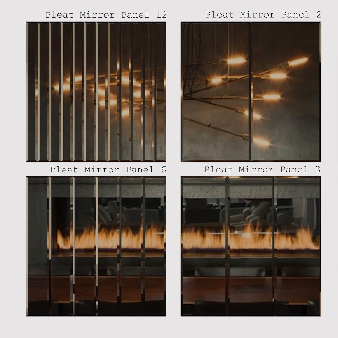 3d Akollection Mirror Wall Panels Model