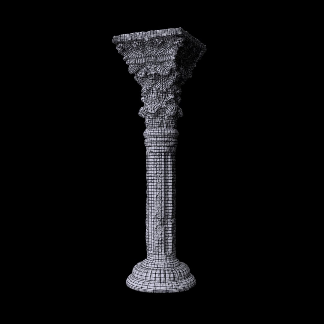 3D Corinth Column Model - TurboSquid 1299749