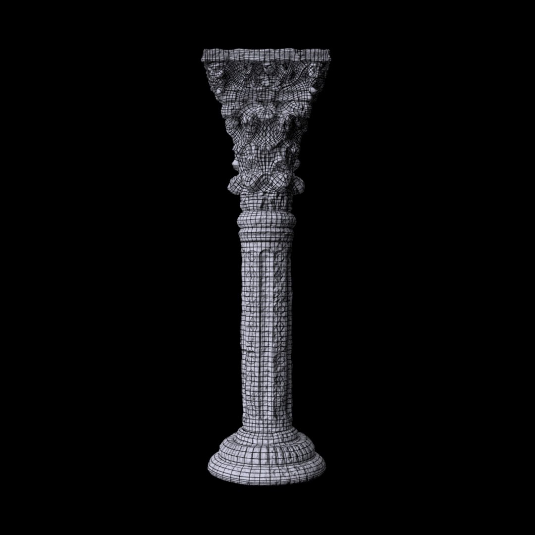 3D Corinth Column Model - TurboSquid 1299749