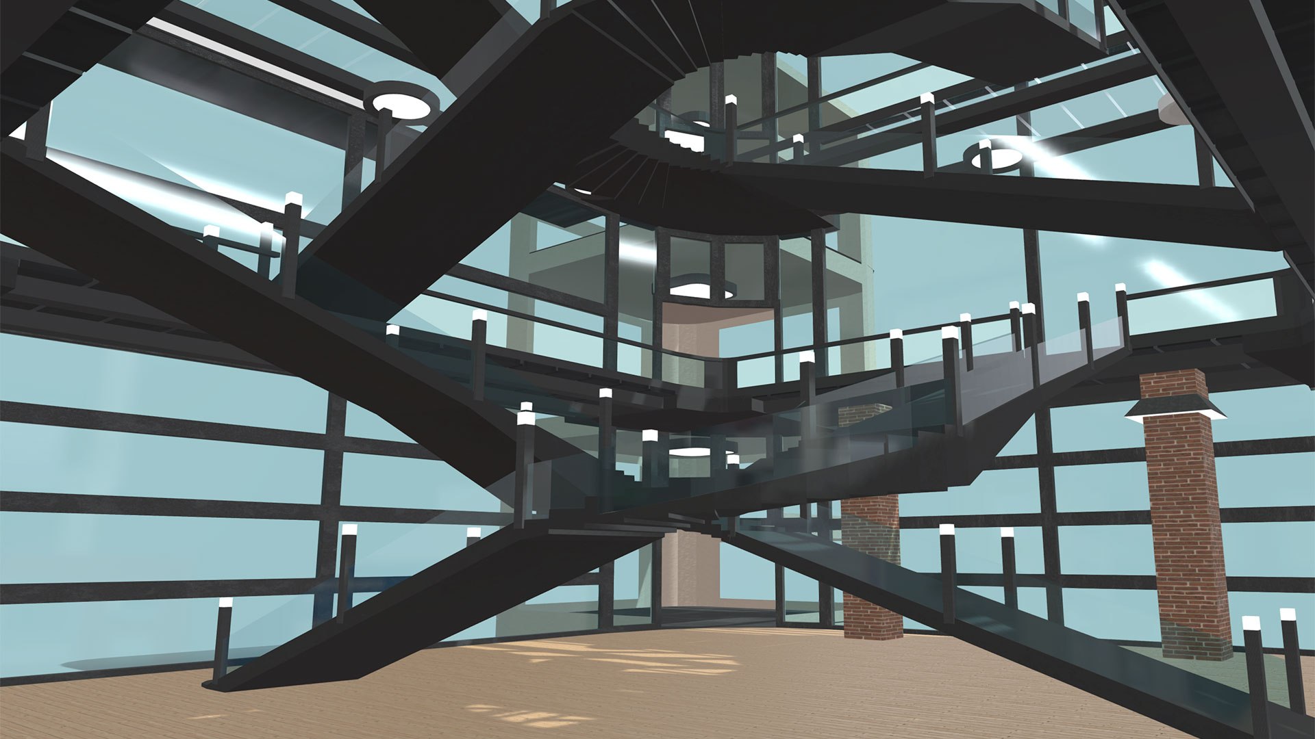 3D Triple Storey Office Building - TurboSquid 2091866
