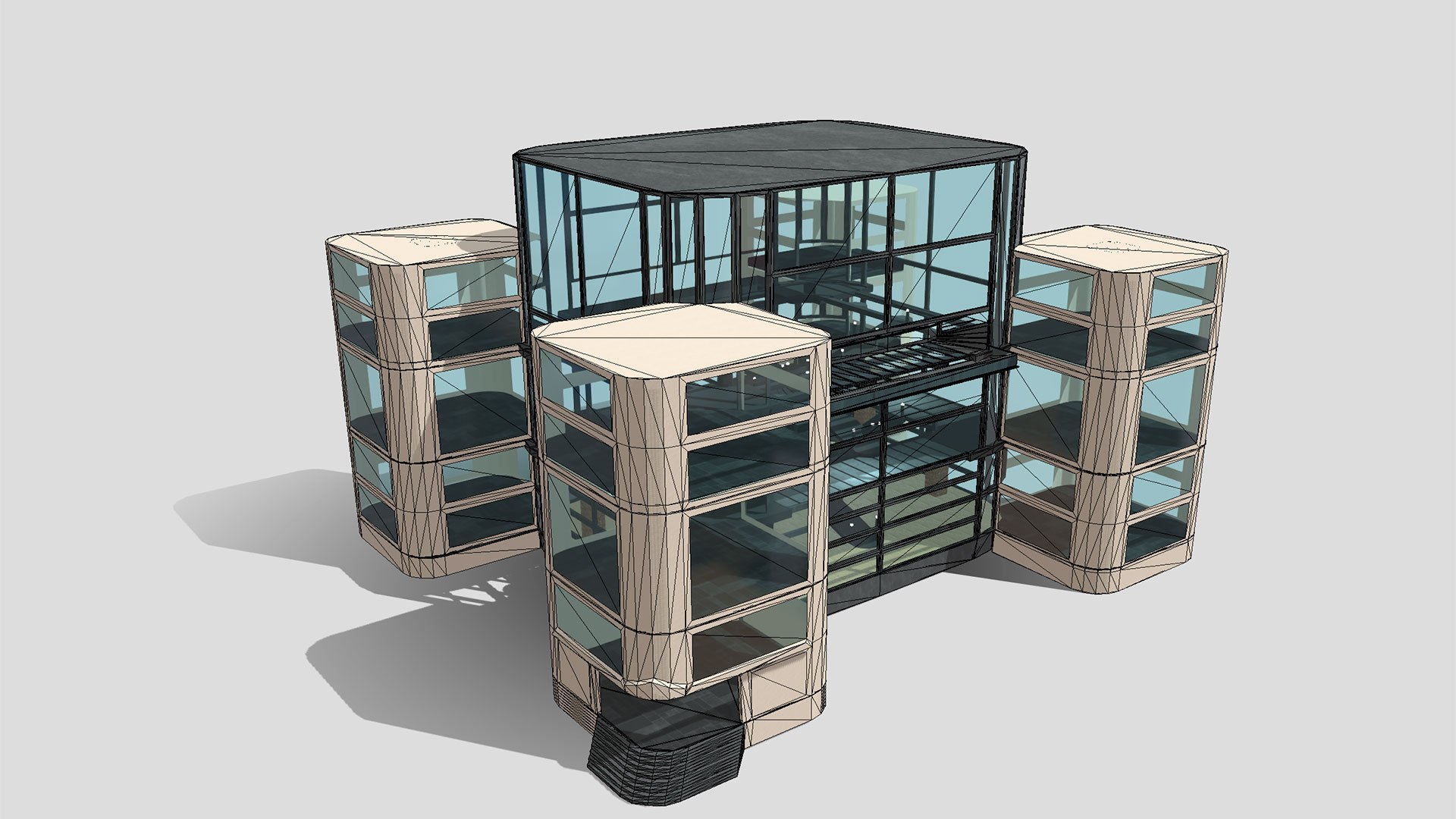 3D Triple Storey Office Building - TurboSquid 2091866
