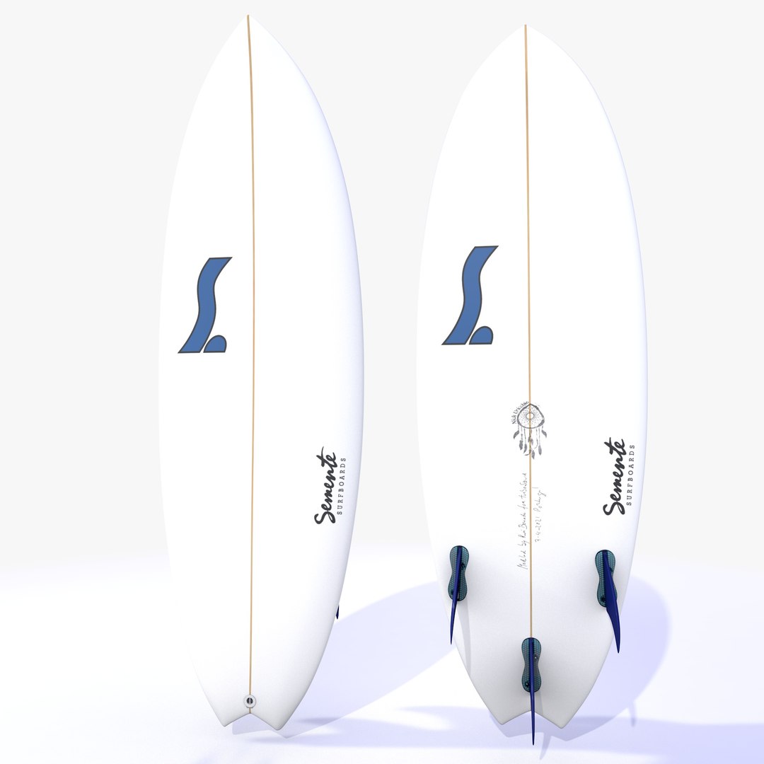 Surfboard Fish Tail Model - TurboSquid 1760473