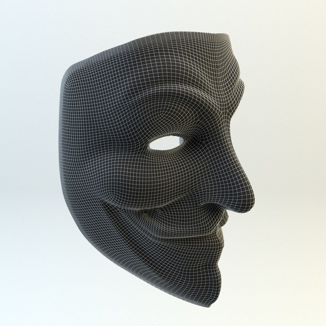 V Vendetta Mask 3d Model