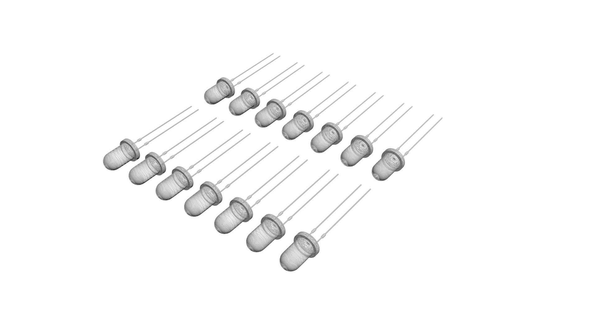 Illuminated And Not Illuminated Light Emitting Diodes Collection 3D ...