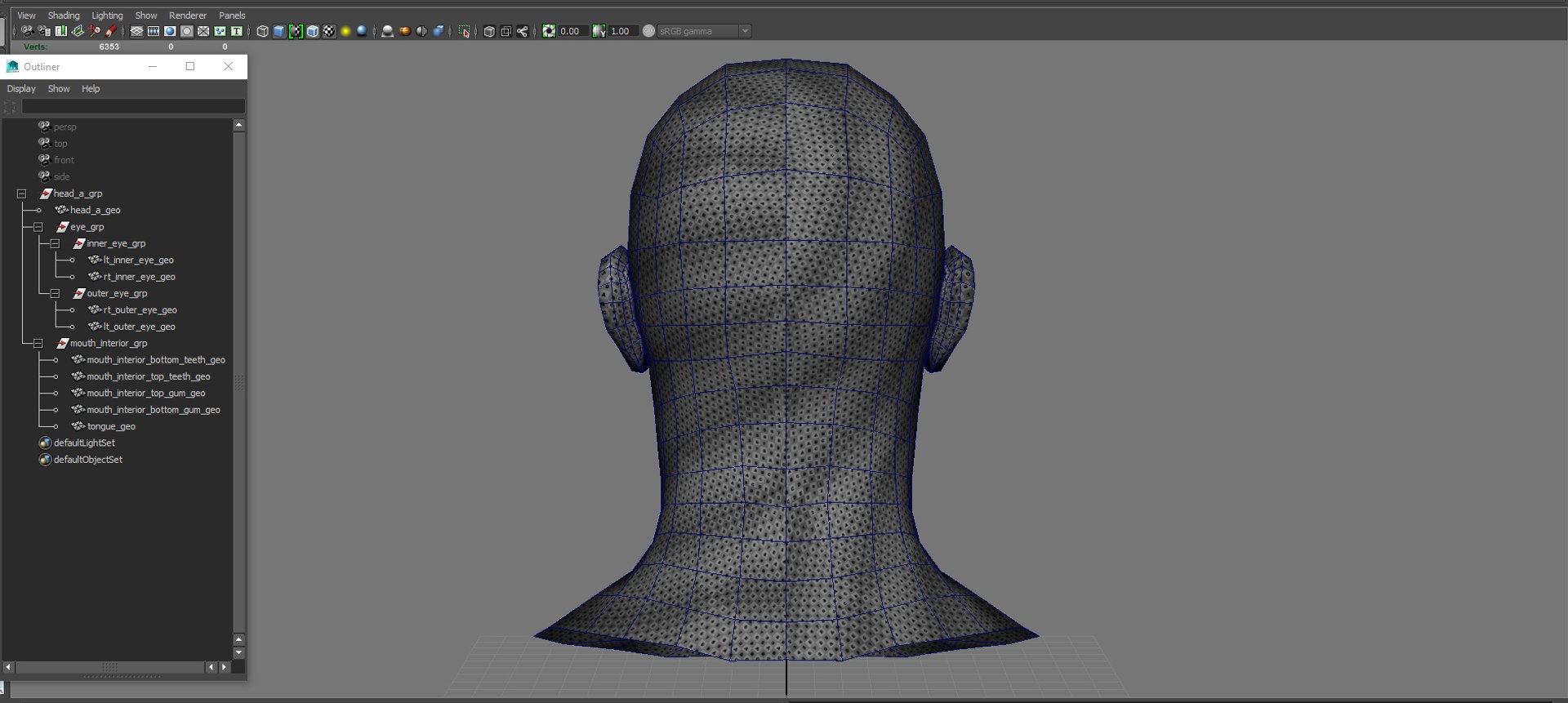 Head Base Mesh Symmetrical 3d Model