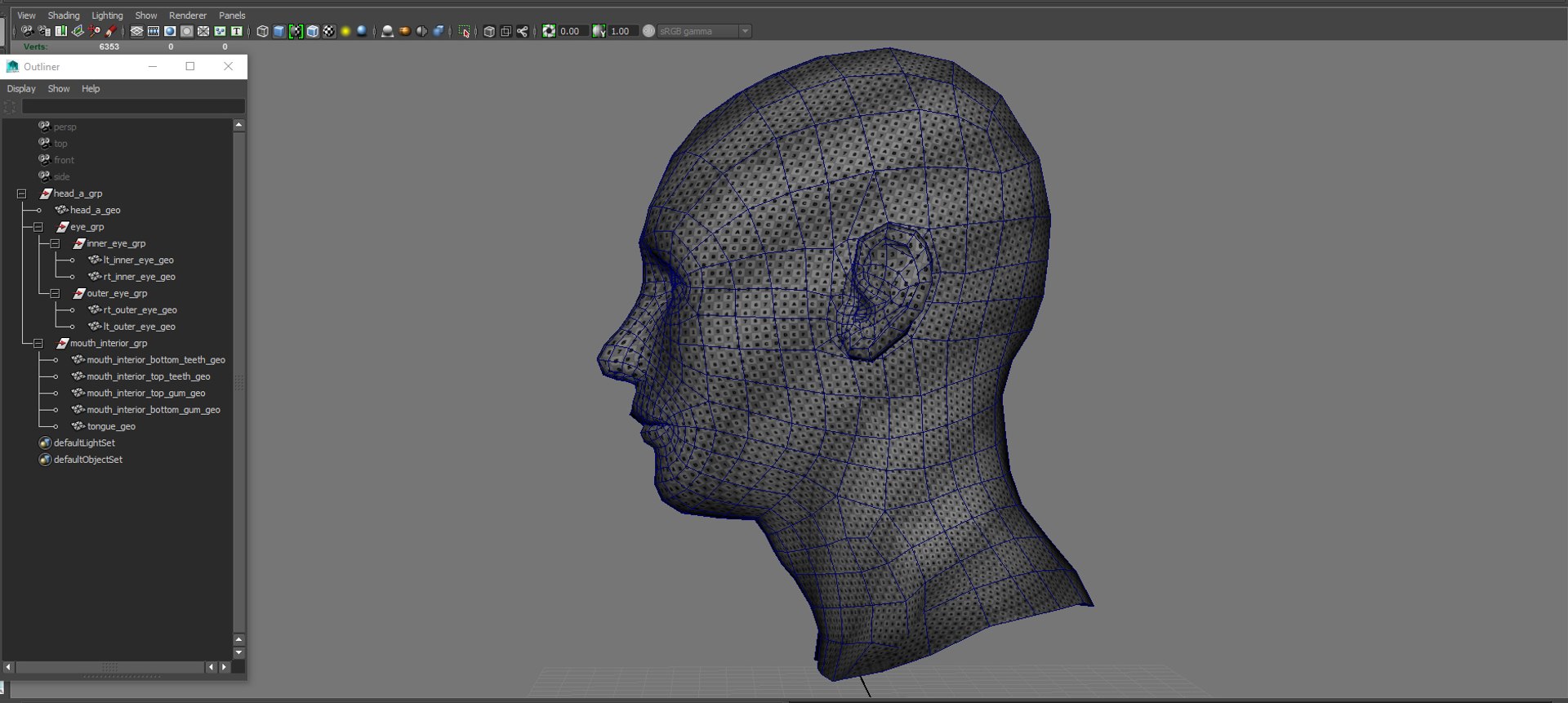 Head Base Mesh Symmetrical 3d Model