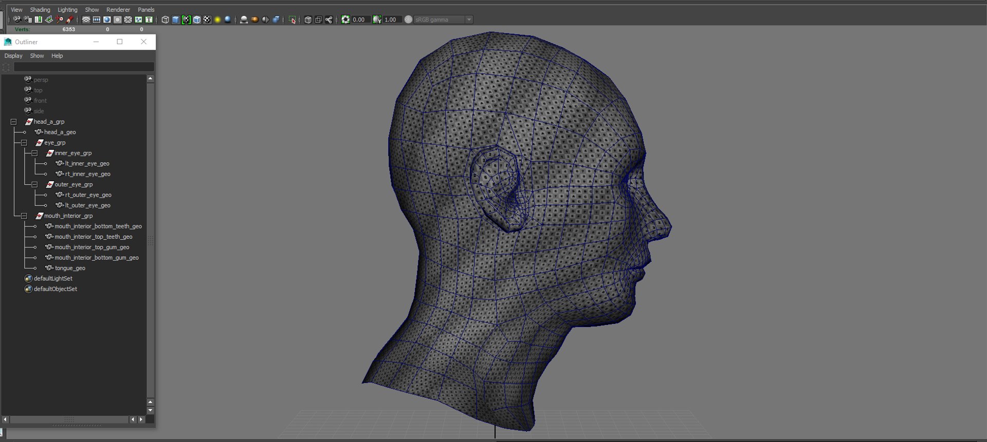 Head Base Mesh Symmetrical 3d Model