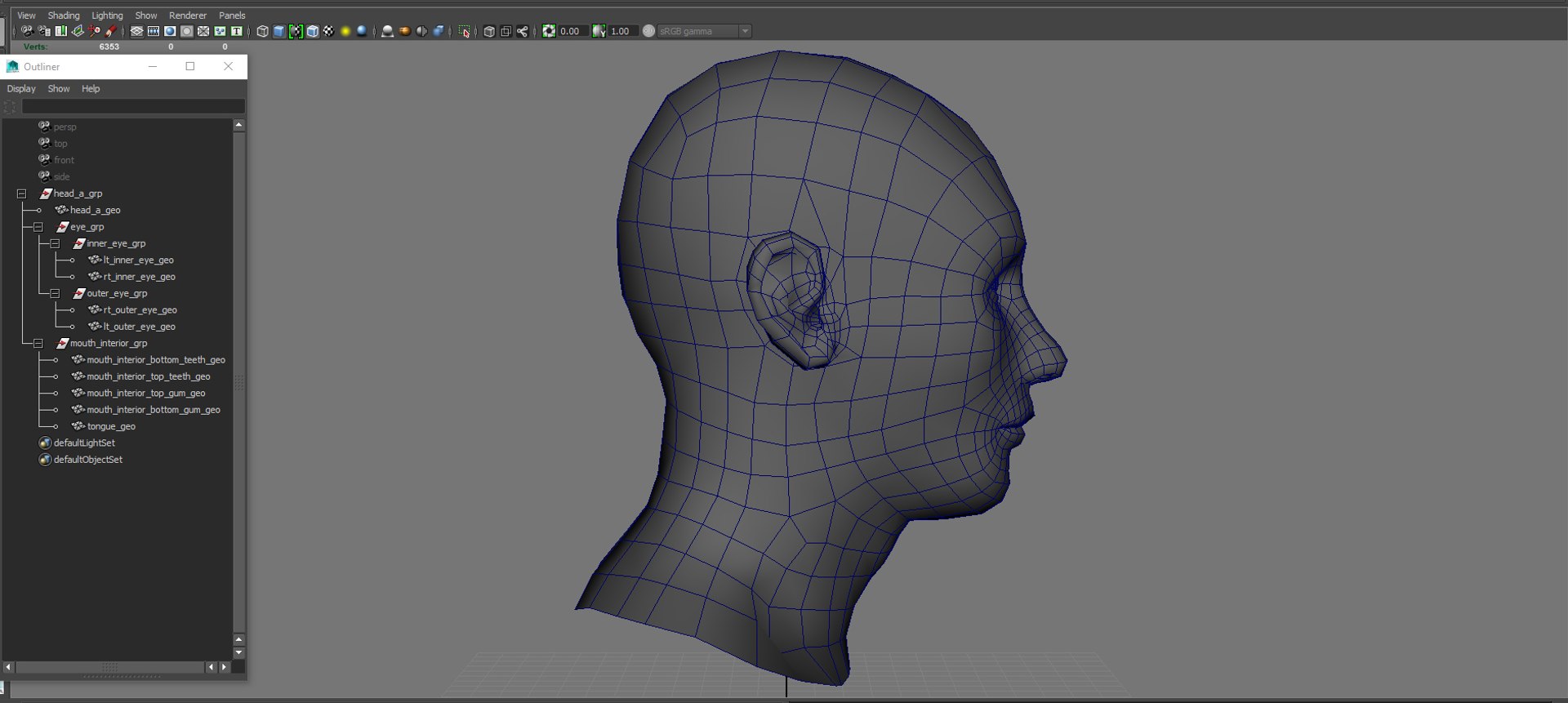 Head Base Mesh Symmetrical 3d Model