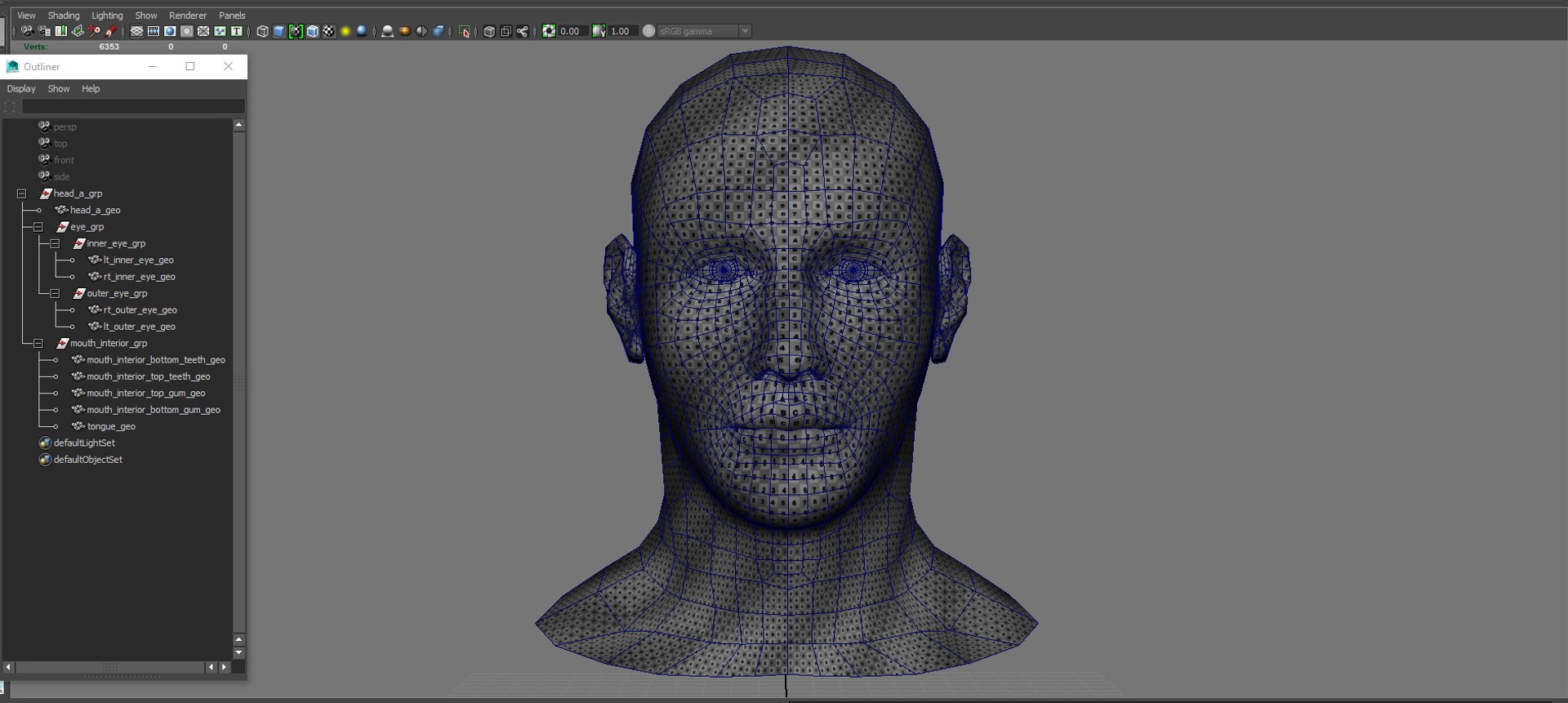 Head Base Mesh Symmetrical 3d Model